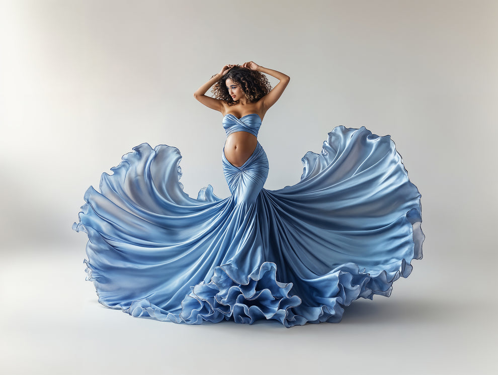 Blue Dress Digital Overlays, Photoshop Overlays, Digital Backdrops Set ...