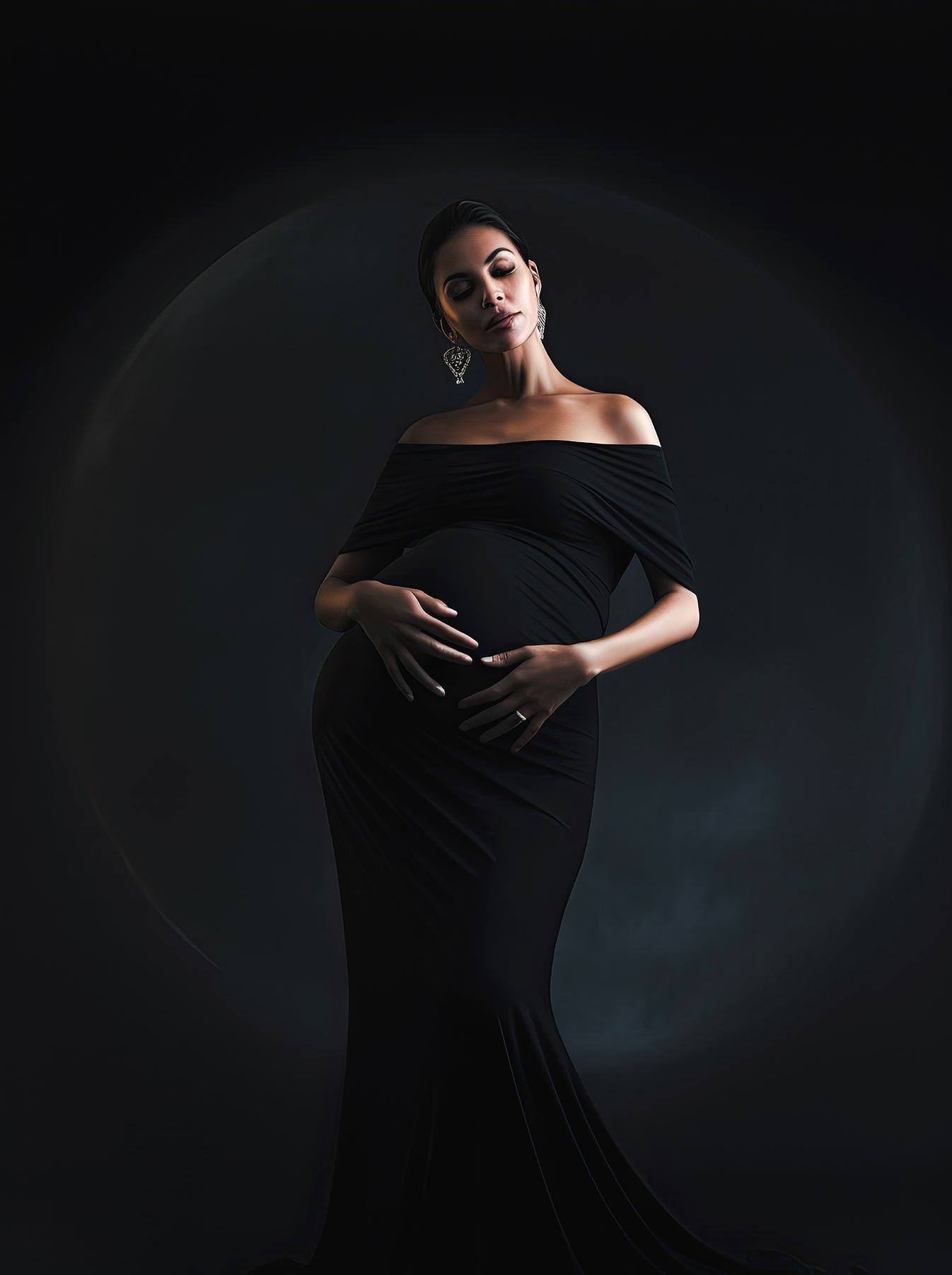Dark Moon Set Digital Backdrops, Maternity Backgrounds, Studio Backdro ...