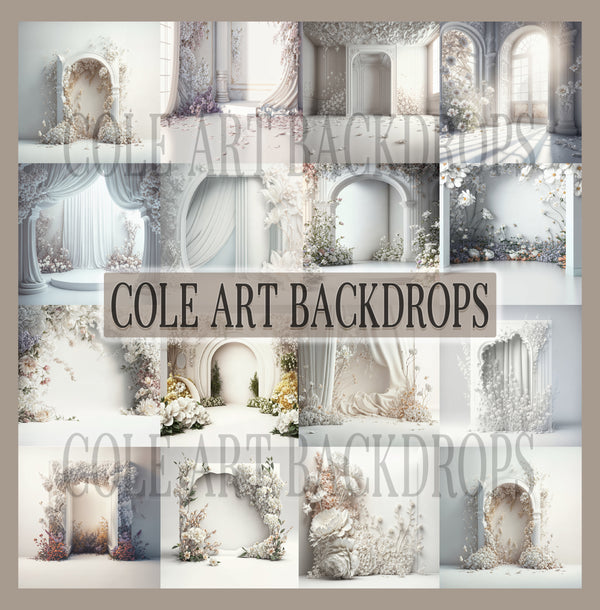 A White Dream Set Digital Backdrops, Maternity Backdrops, Studio Backd ...