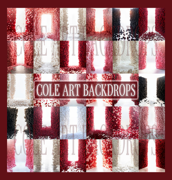 Backlit Flower Wall Digital Backdrop Set – Cole Art Backdrops