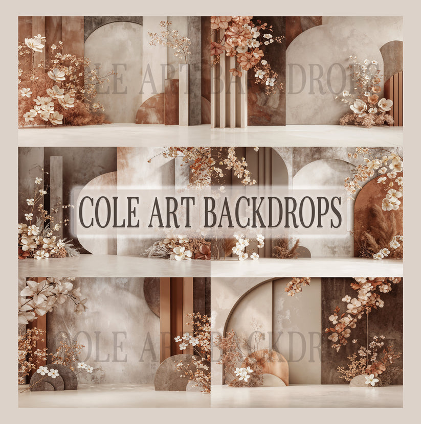 Beige Installation Digital Backdrop Set – Cole Art Backdrops