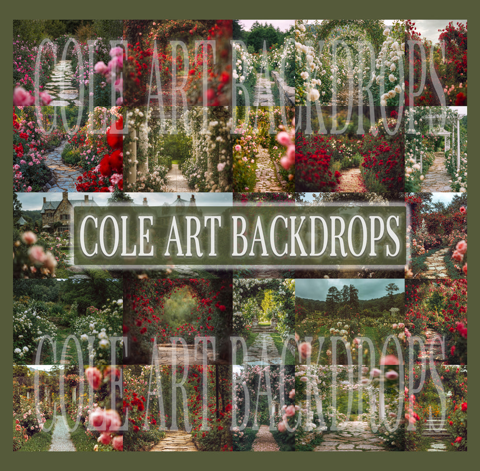 Rose Gardens Digital Backdrop Set – Cole Art Backdrops