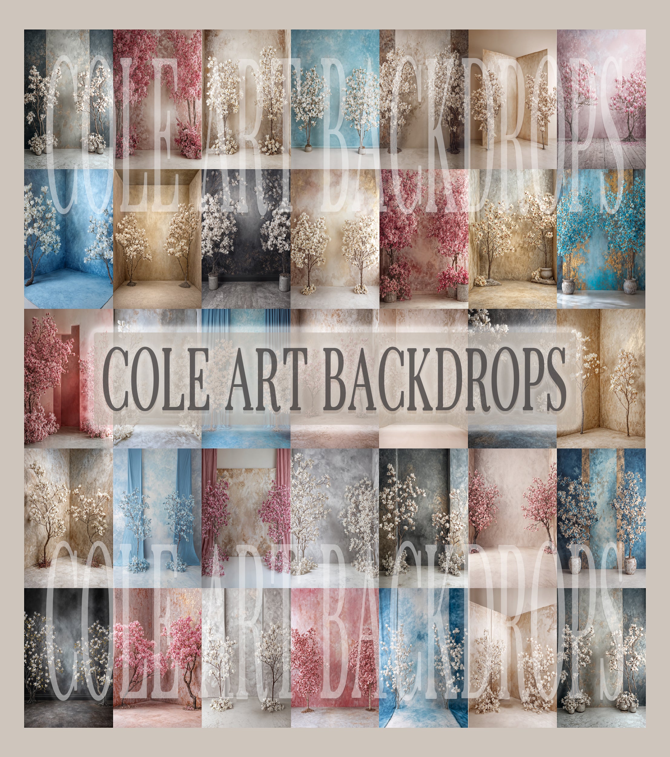 Magnolia Canvas Digital Backdrop Set – Cole Art Backdrops