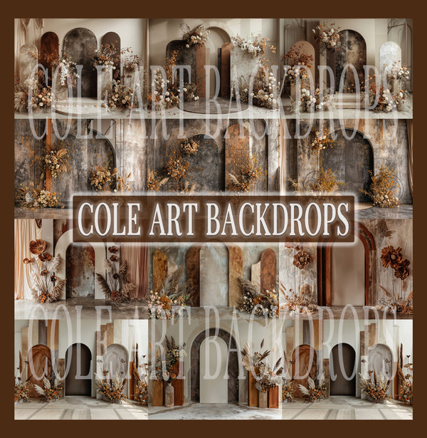 Brown Installation Digital Backdrops Set – Cole Art Backdrops