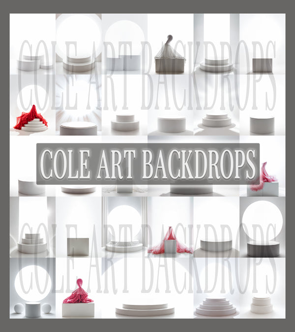 Backlit Podiums Digital Backdrop Set – Cole Art Backdrops