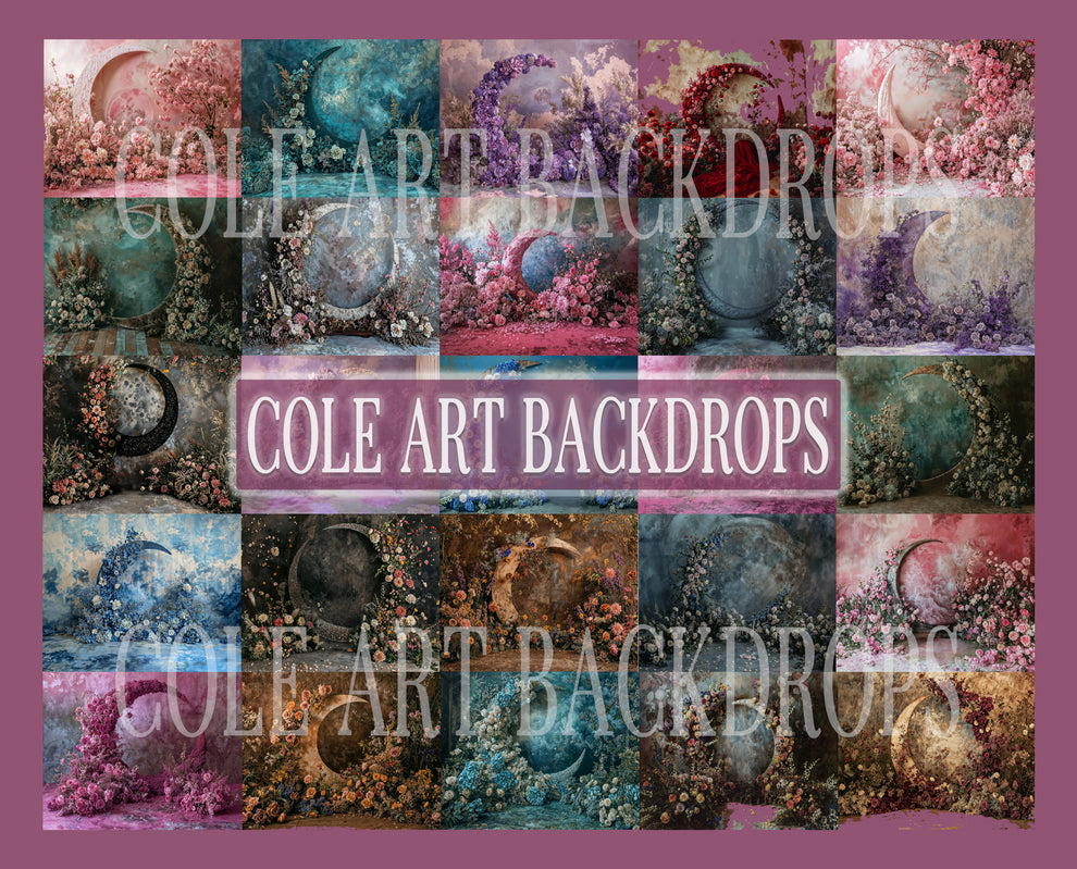 Crescent Moon Digital Backdrop Set – Cole Art Backdrops