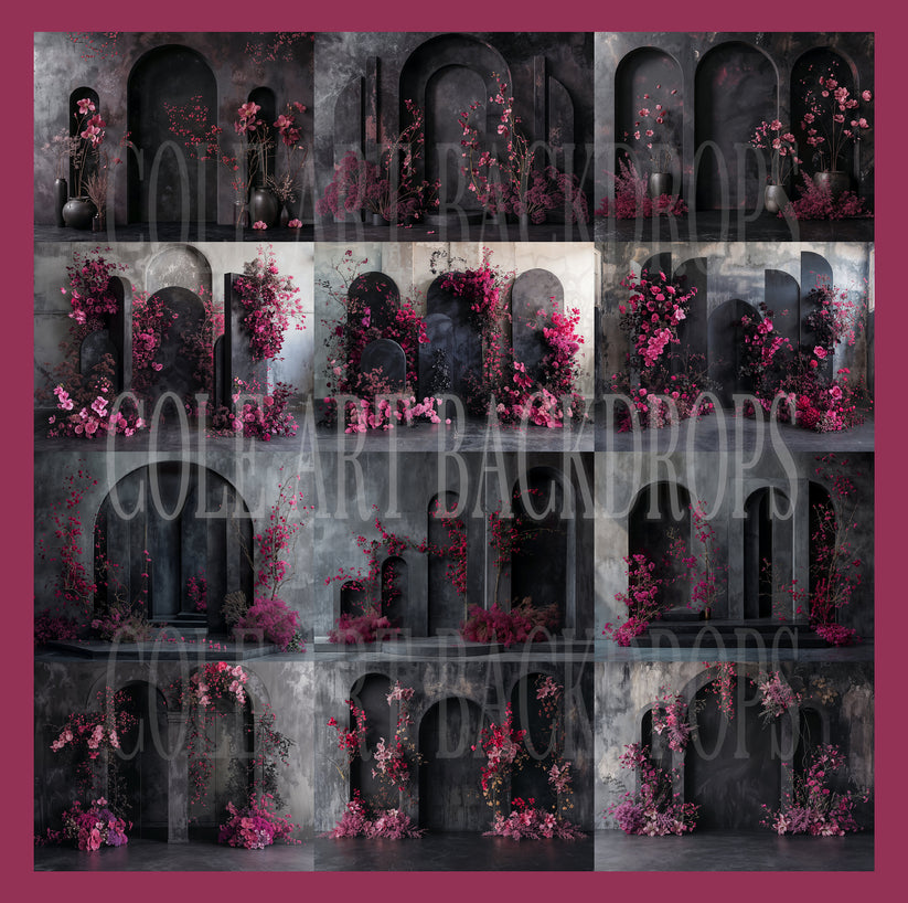 Magenta Installation Set Digital Backdrops, Maternity Backdrops, Studi ...