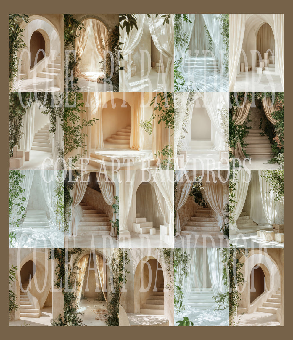 Neutral Arches Digital Backdrop Set – Cole Art Backdrops