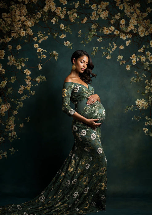 Floral Melodies Set Digital Backdrops, Maternity Backdrop Overlays, St ...